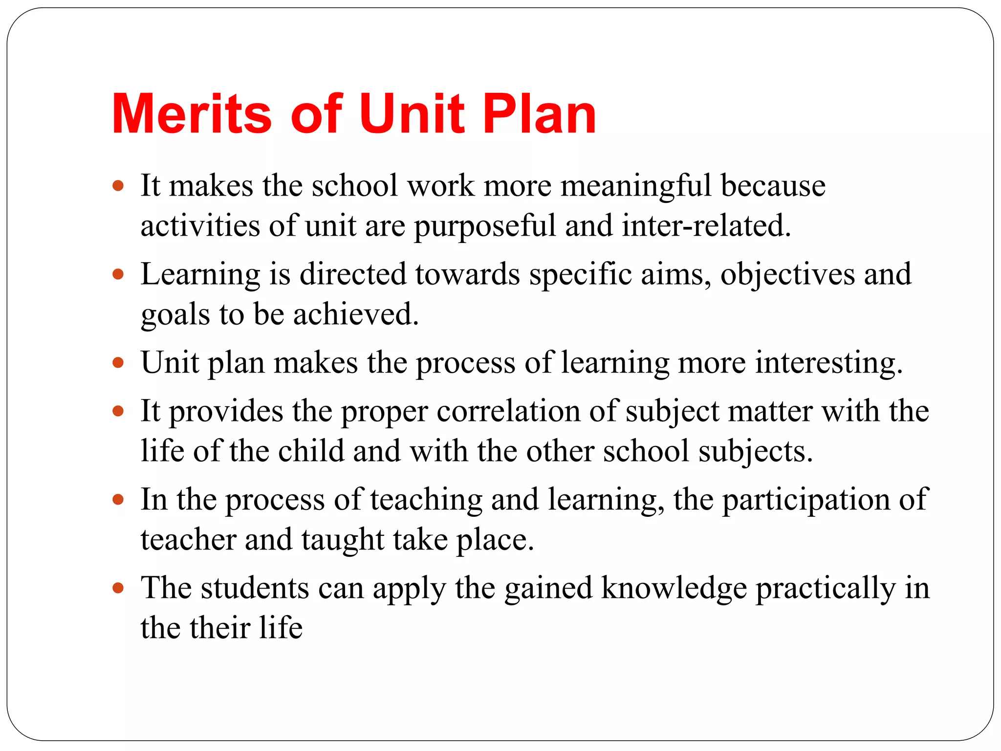 Unit planning | PPTX