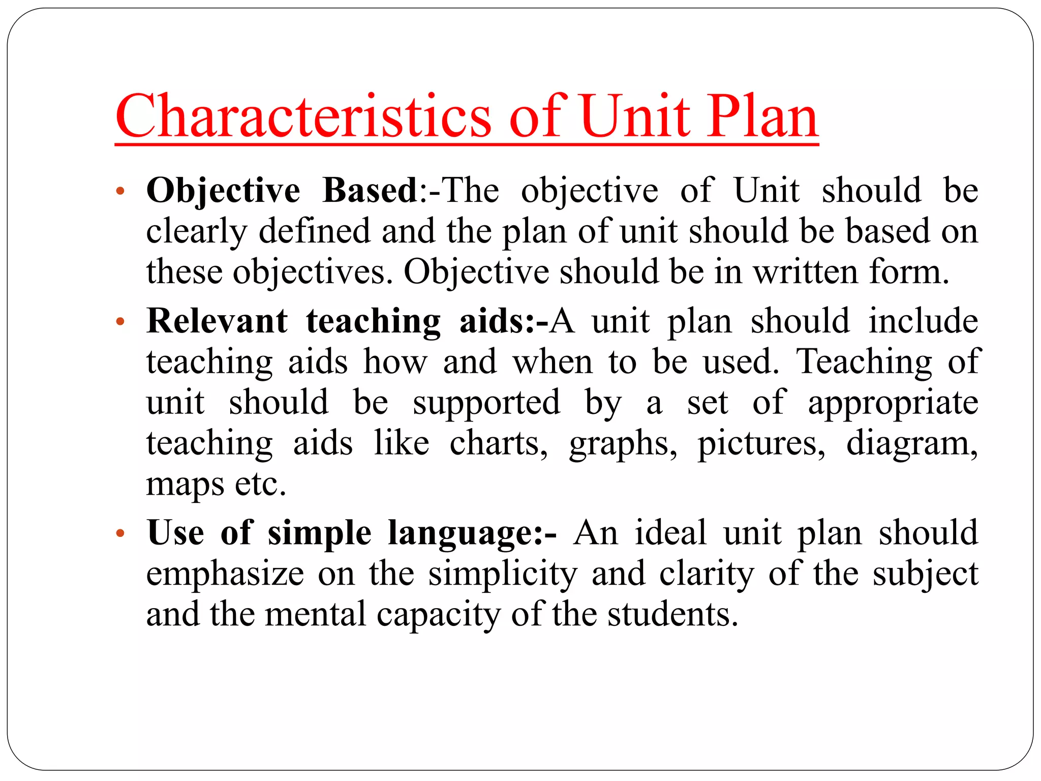 Unit planning | PPTX
