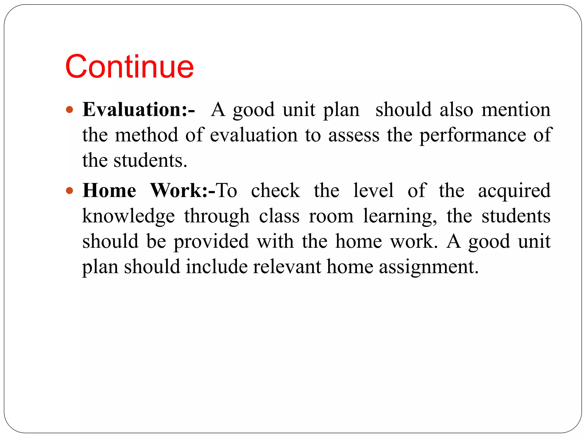 Unit planning | PPTX