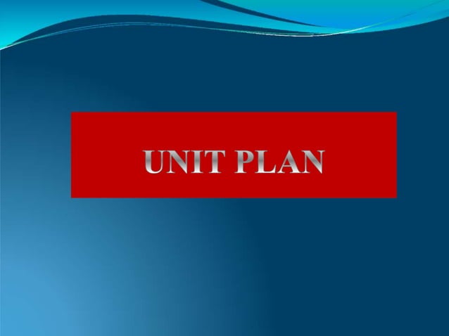 Unit planning | PPTX | Educational Assessment | Education