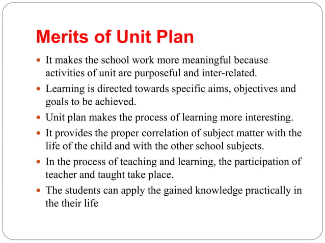 Unit planning | PPTX | Educational Assessment | Education