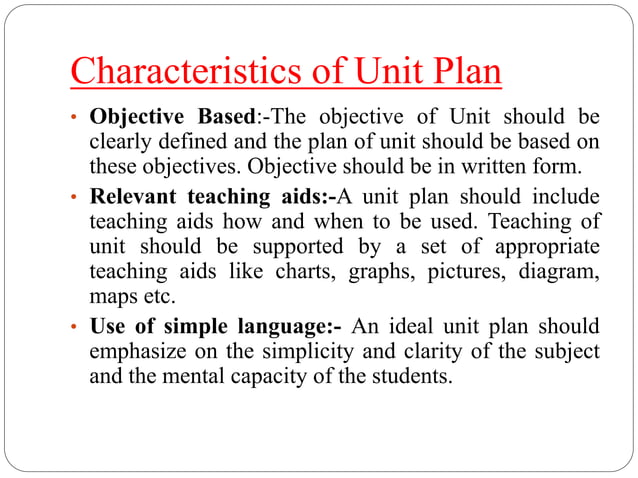 Unit planning | PPTX | Educational Assessment | Education
