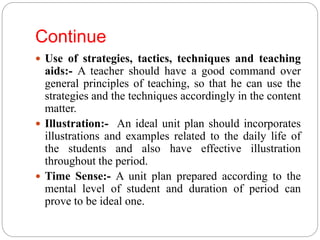 Unit planning | PPTX