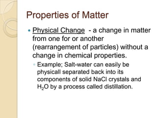 Properties of Matter | PPTX