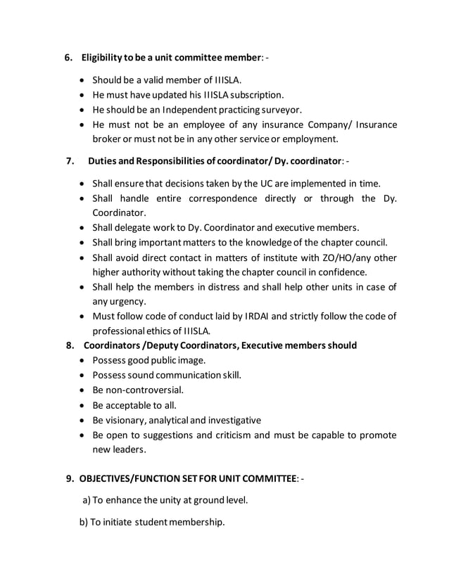 Unit rules/constitution | PDF