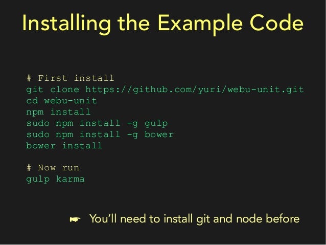 Unit Testing Front End Javascript