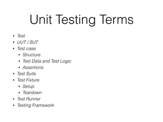 Unit testing [4] - Software Testing Techniques (CIS640) | PPT