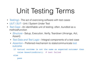 Unit testing [4] - Software Testing Techniques (CIS640) | PPT