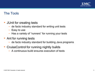 Unit Testing Documentum Foundation Classes Code | PPT | Computing ...