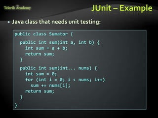 Unit Testing - Nakov's Talk @ VarnaConf 2013 | PPT