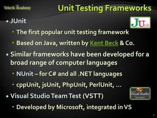 Unit Testing - Nakov's Talk @ VarnaConf 2013 | PPT