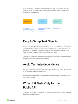 Unit Testing Guide. Helps to understand the basics of unit testing . | PDF