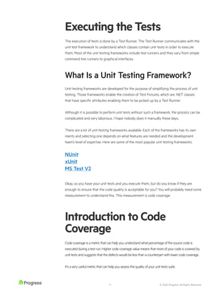Unit Testing Guide. Helps to understand the basics of unit testing . | PDF