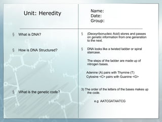 Unit Three Cornell Notes B | PPT