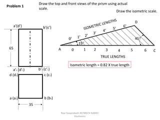 GE8152 ENGINEERING GRAPHICS Unit v-1. isometric projection | PPT