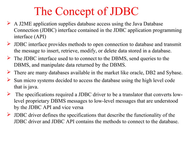 Jdbc Types Of Jdbc Resultset Statements Preparedstatement Callablestatements Savepoints