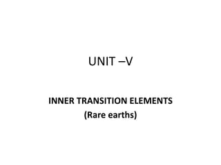 Inner transition elements | PPTX