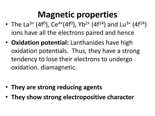 Inner transition elements | PPTX | Chemistry | Science