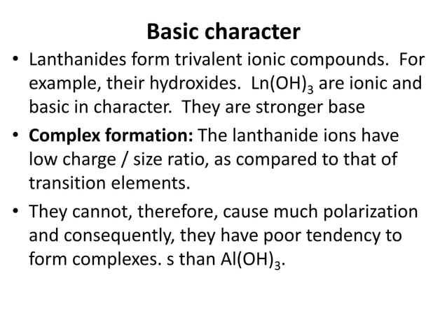 Inner transition elements | PPTX | Chemistry | Science