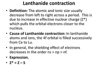 Inner transition elements | PPTX