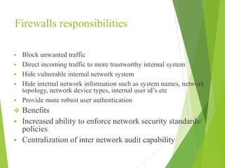 System Security- Firewalls and ID System | PPTX