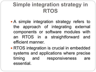System integration in real-time operating systems | PPT