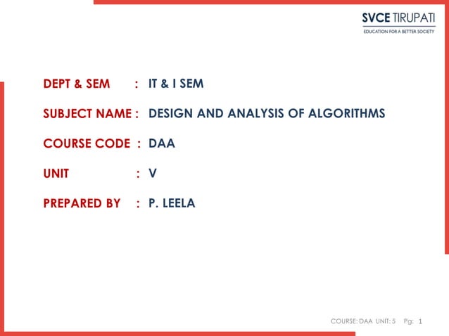 UNIT-V.pdf daa unit material 5 th unit ppt | PDF | Programming ...