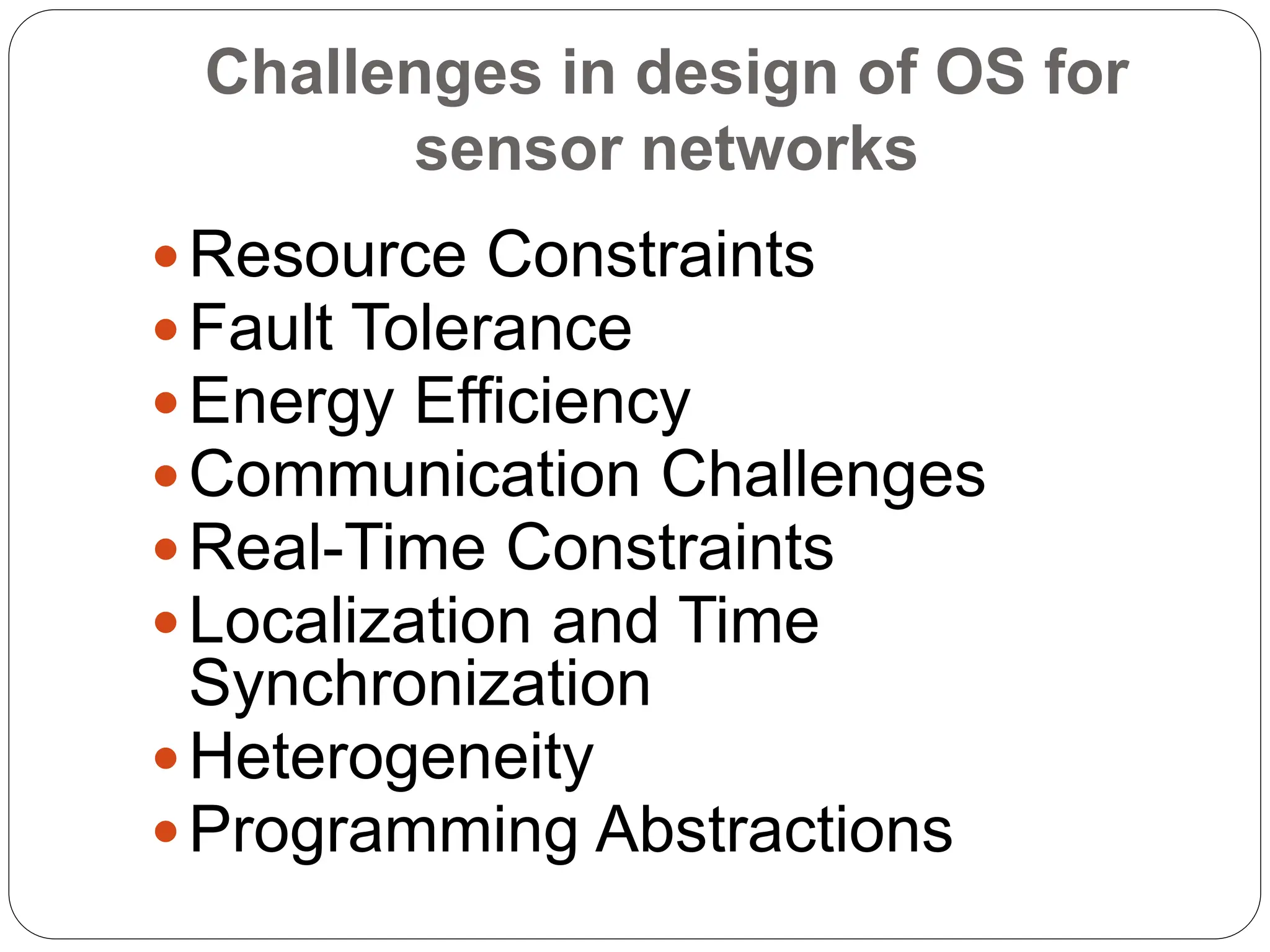 OPERATING SYSTEMS FOR SENSOR NETWORKSpptx | PPTX