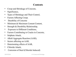 Concrete Technology Complete notes of unit 5 | PPTX