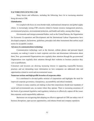 Corporate social responsibility - unit 5 | PDF | Business | Business and Finance