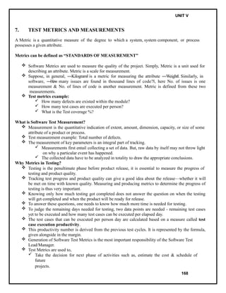 Unit -V 19CS408T - Software Testing Notes | PDF