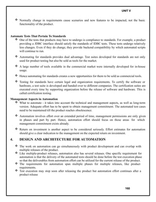 Unit -V 19CS408T - Software Testing Notes | PDF