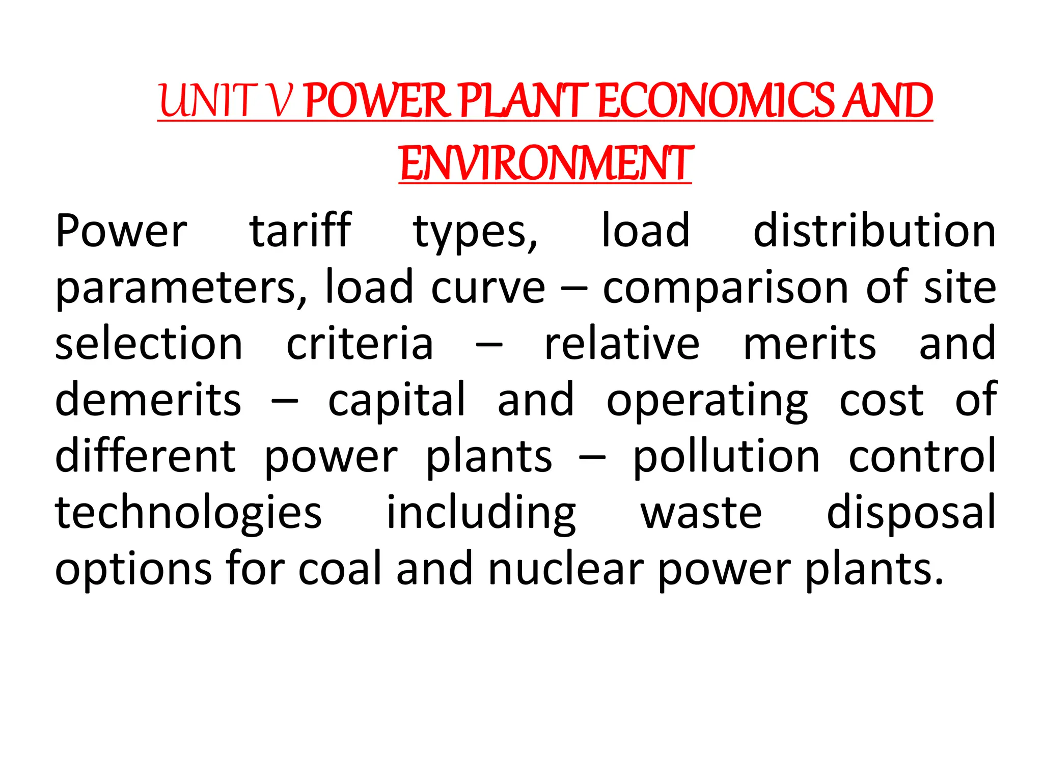 Unit-V-Power Plant Economics and Environment.pptx