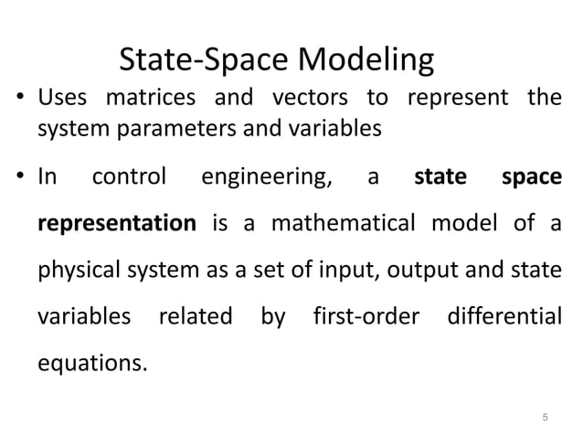 UNIT-V-PPT state space of system model .ppt