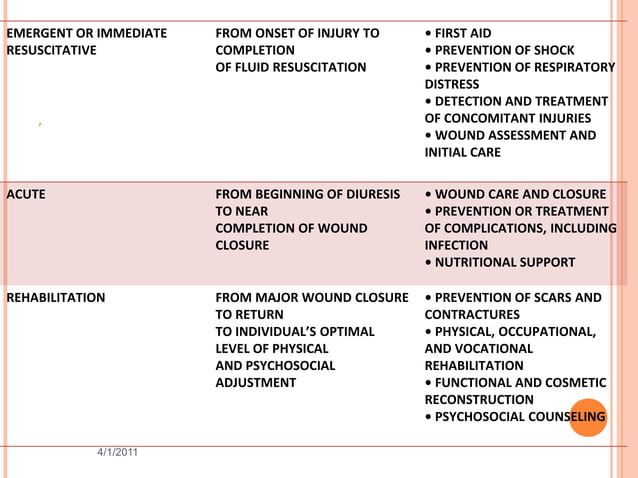 Burns & cosmetic surgery | PPTX | First Aid | Injuries