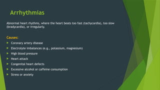 Unit-V, Human Anatomy & Physiology-I, Disorders of the Heart, causes ...