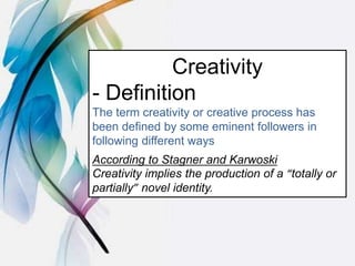 educational psychology - creativity | PPTX | Arts and Crafts | Hobbies ...