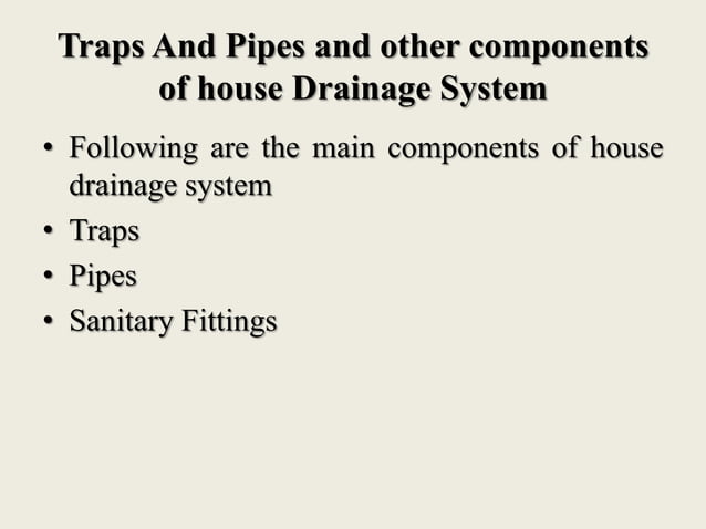 House Drainage System | PPTX