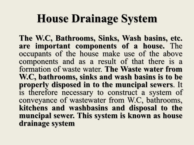 House Drainage System | PPTX