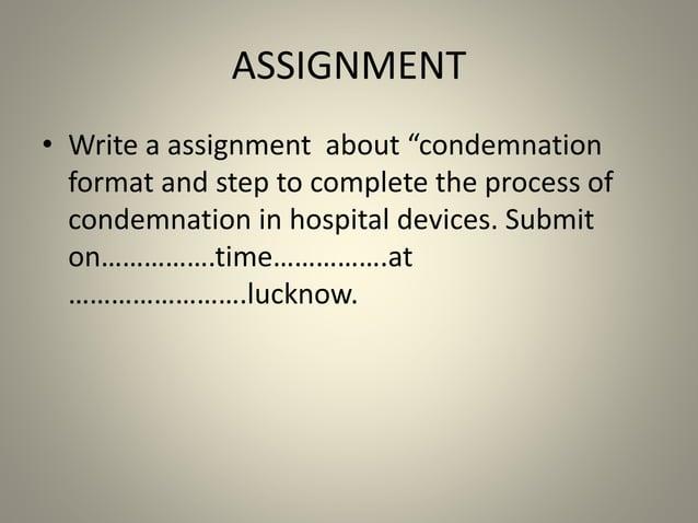 Unit vii condemnation process | PPTX | Healthcare Industry | Industries
