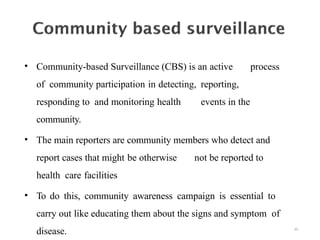 Unit-VIII- Community Surveillance system | PPTX