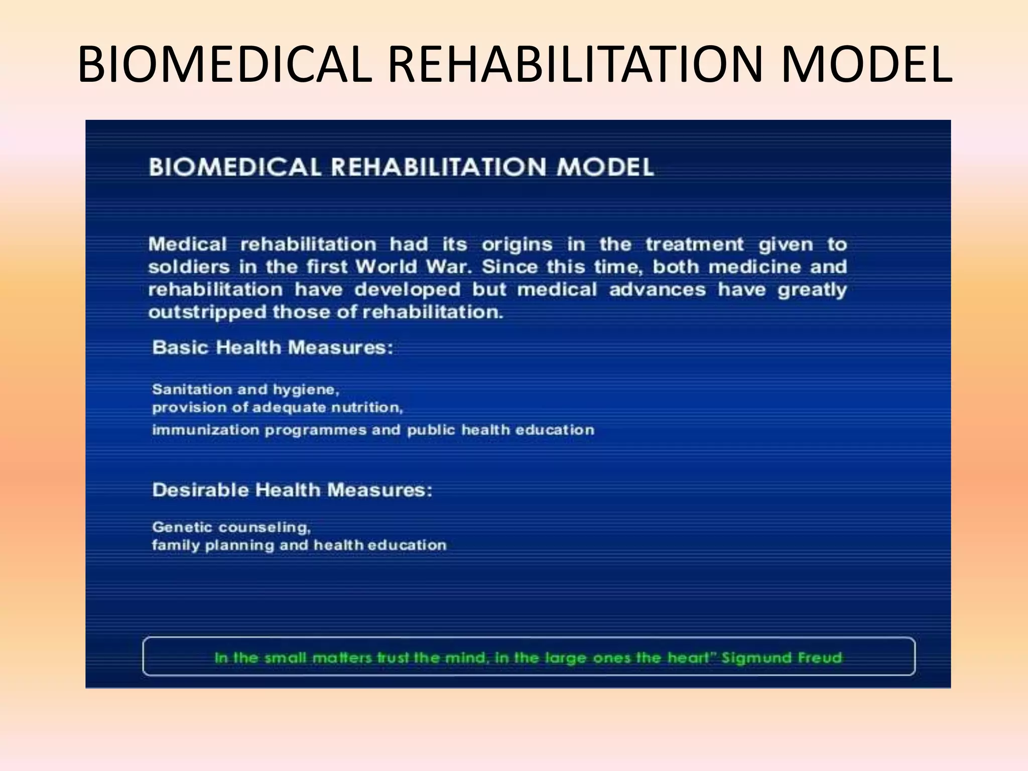 UNIT-VII model and methods of rehabilitation.pptx