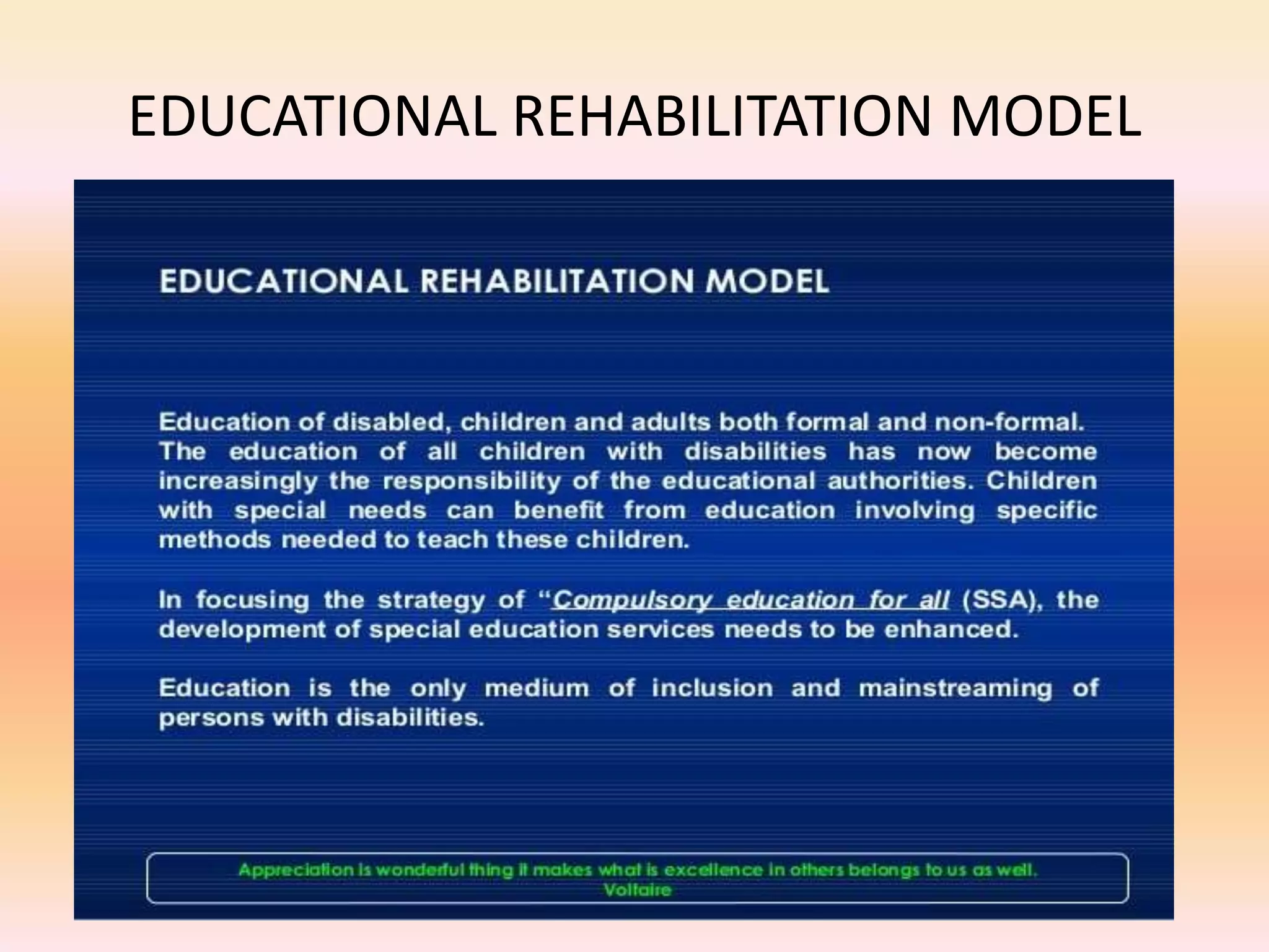 UNIT-VII model and methods of rehabilitation.pptx