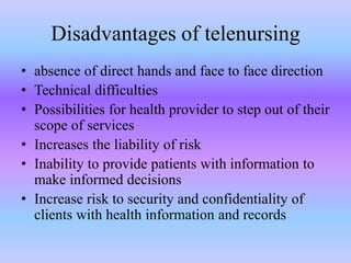 Unit vii tele nursing | PPTX