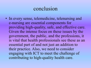 Unit vii tele nursing | PPTX