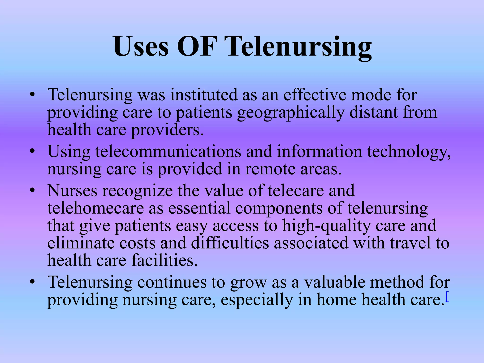 Unit vii tele nursing | PPT