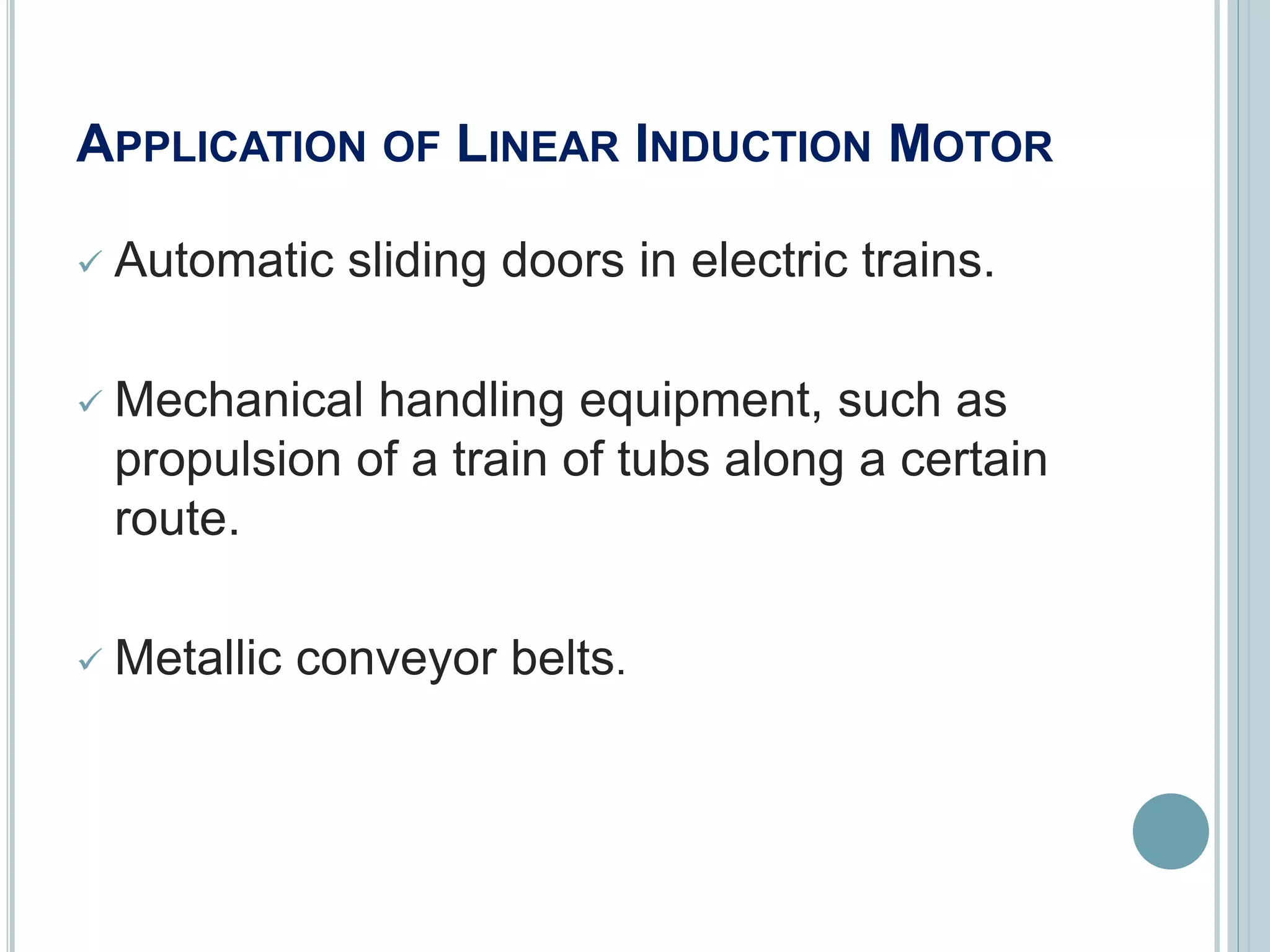 Unit v linear induction motor | PPTX