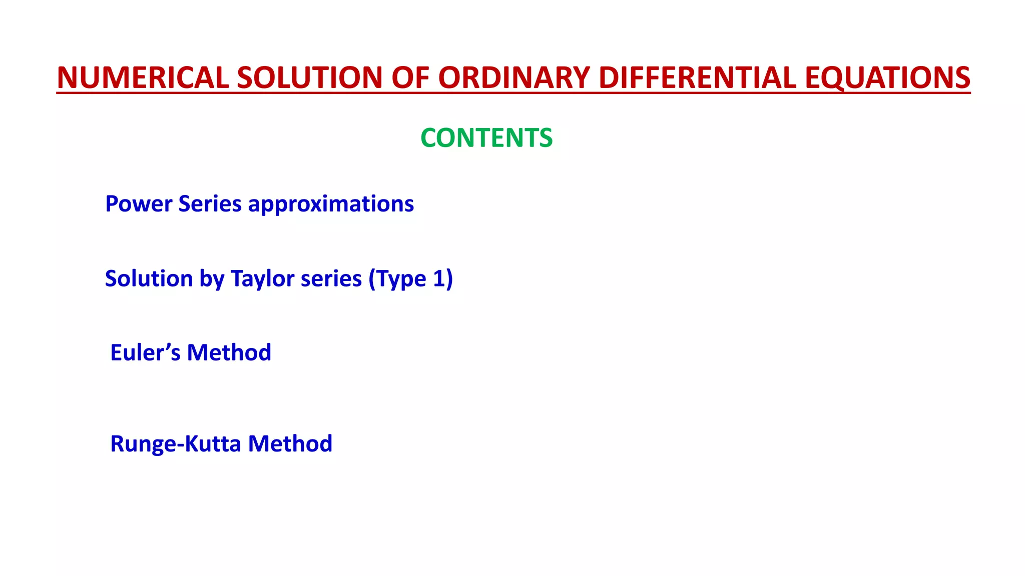 Numerical Solution Of Ordinary Differential Equations Pdf