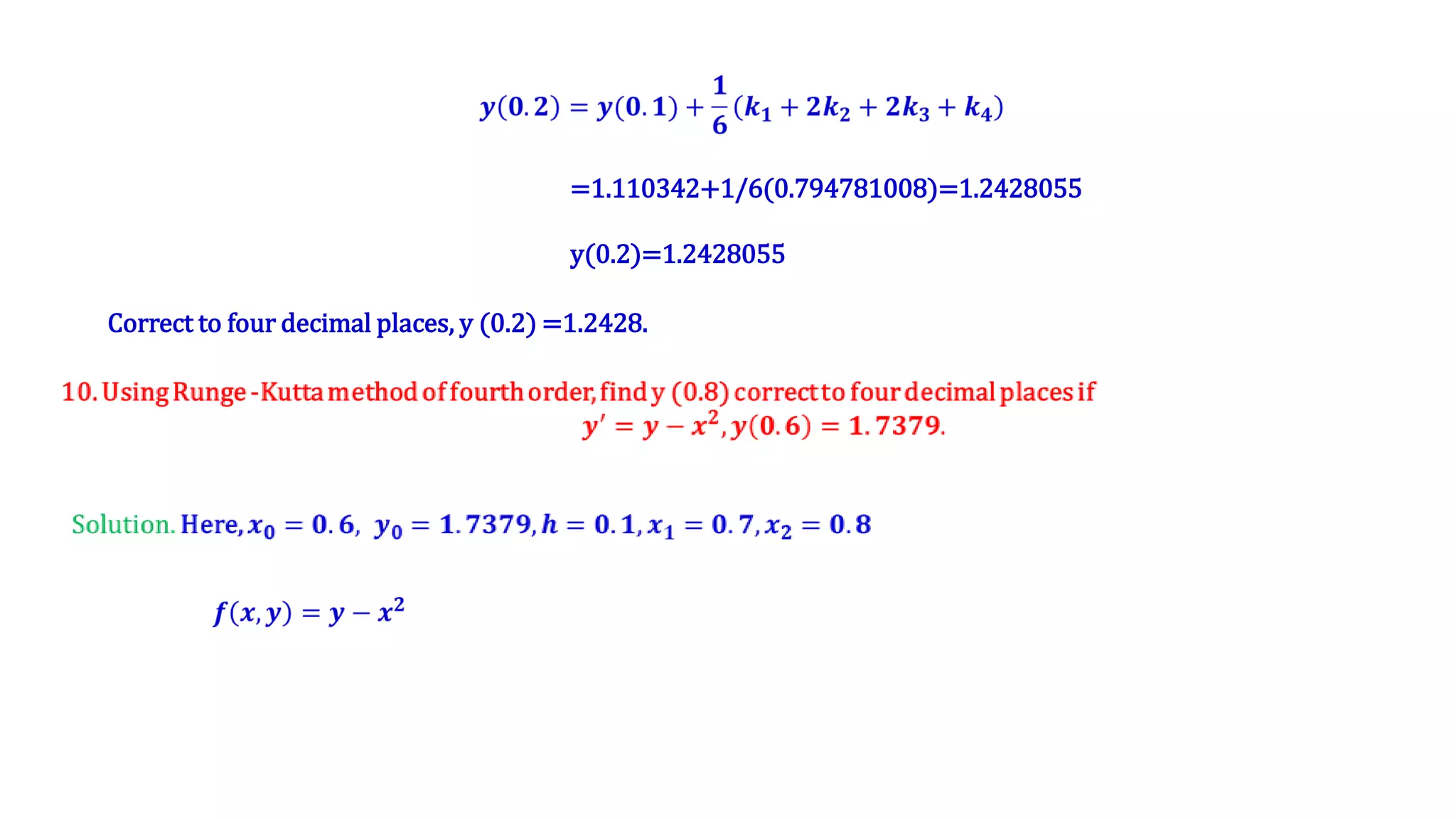 Numerical Solution Of Ordinary Differential Equations Pdf