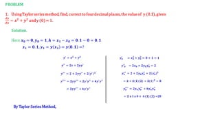 Numerical Solution of Ordinary Differential Equations | PDF
